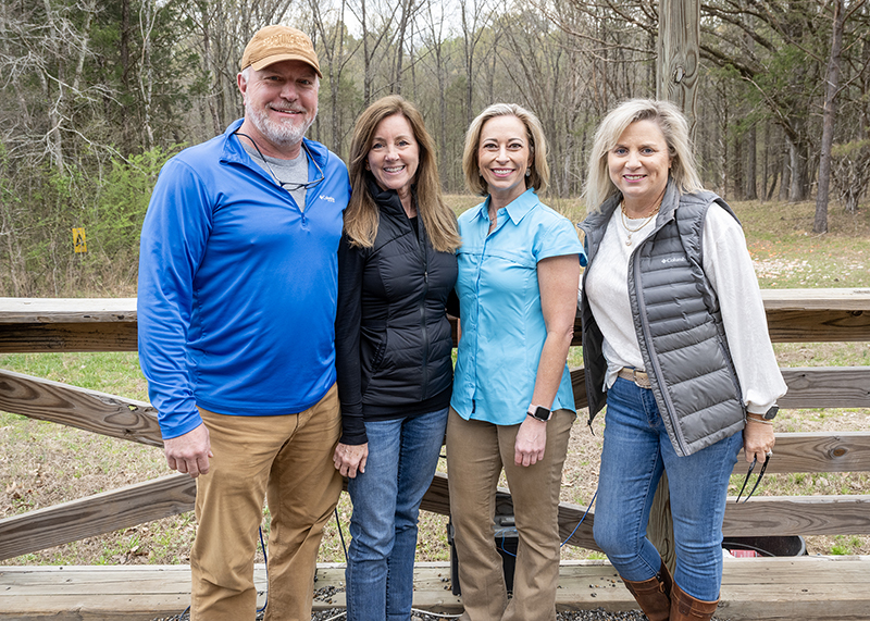 From left, Joe Bishop, Ann Bishop, Tabitha Smith and Vicki Ferguson ...